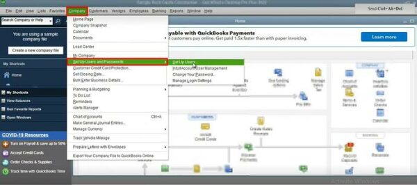 Reset QuickBooks File Login Password