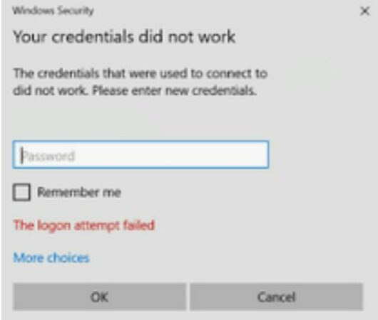 Fix Logon Attempt Failed with Ace Cloud Hosting Server