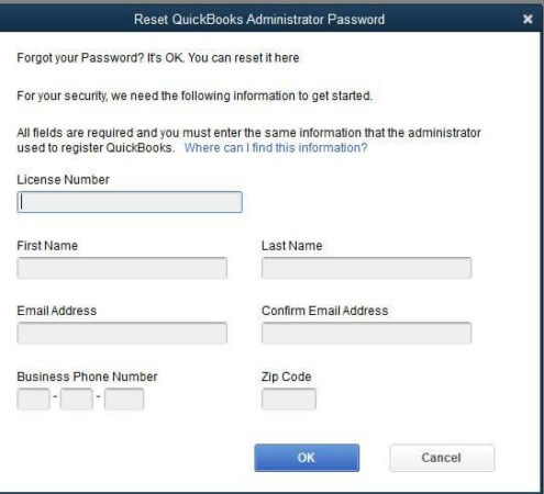 How to Reset QuickBooks Company File Admin Password?