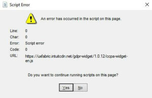 How to Resolve QuickBooks Script Error