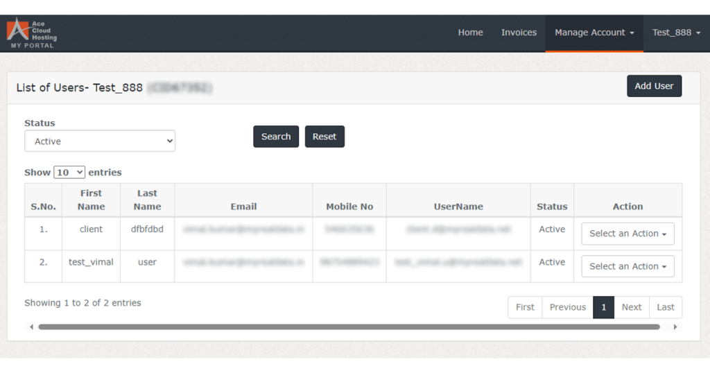 How To Add/Remove Users from Ace Cloud My Portal?