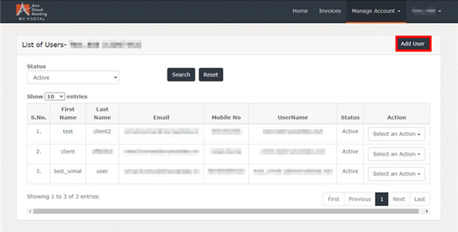 How To Add/Remove Users from Ace Cloud My Portal?