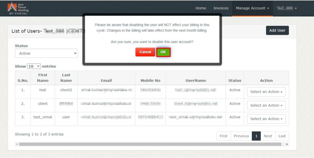 How To Add/Remove Users from Ace Cloud My Portal?